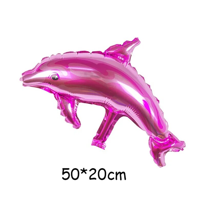 Большие воздушные шары из фольги с морскими животными, акула, дельфин, Кит, гелиевый шар, детский душ, детские игрушки, украшение на тему океана на день рождения