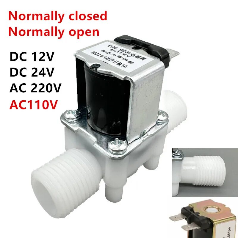 Электромагнитный клапан 1/2" 24V нормально открытый