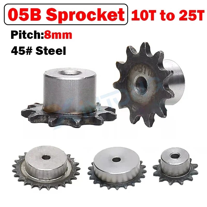 Стальная звездочка для цепи 05B 10-25 зубов шаг 8 мм 05B-11T