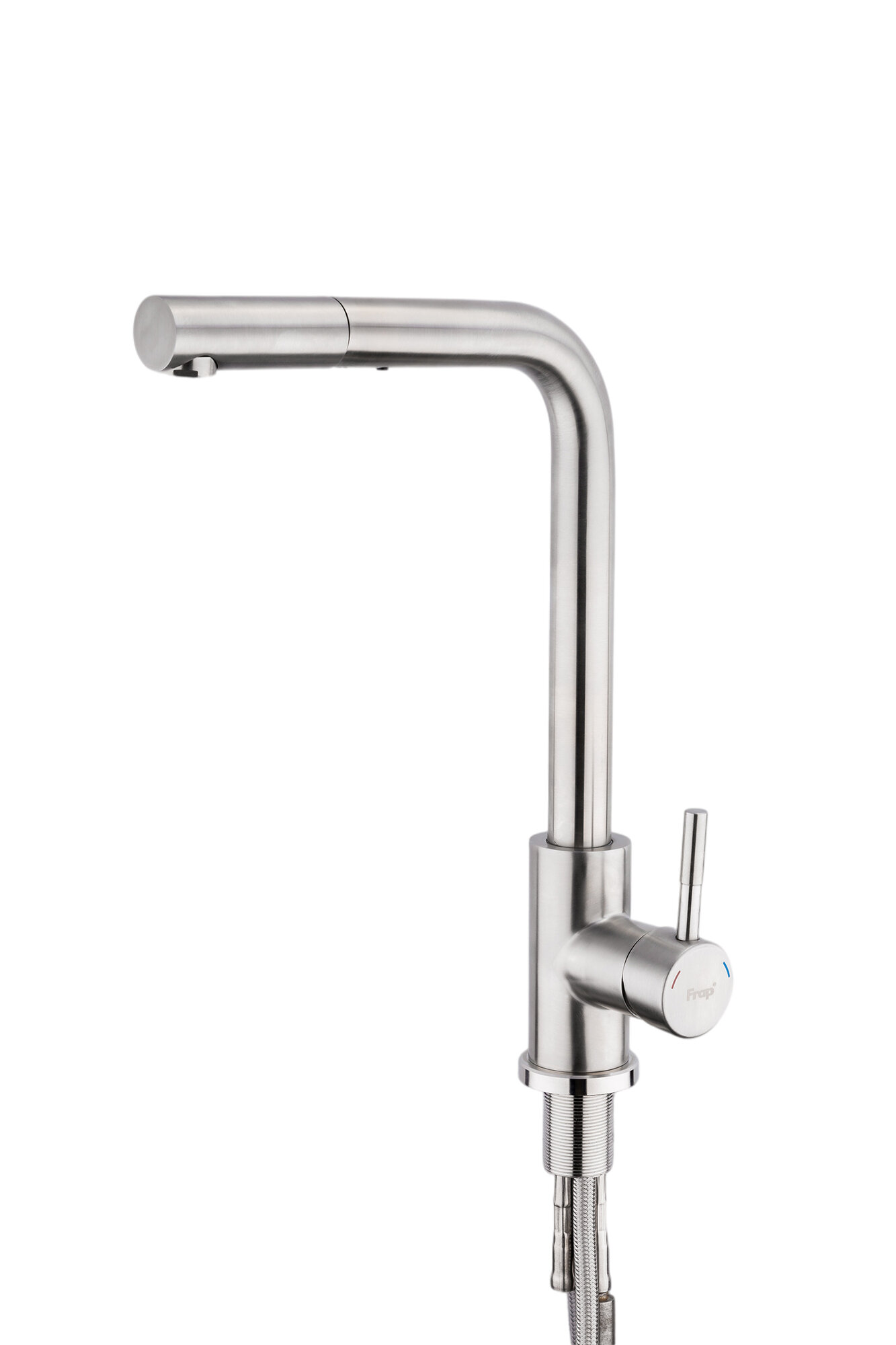 Смеситель для кухни Frap F60899 c выдвижным изливом, сатин, латунь