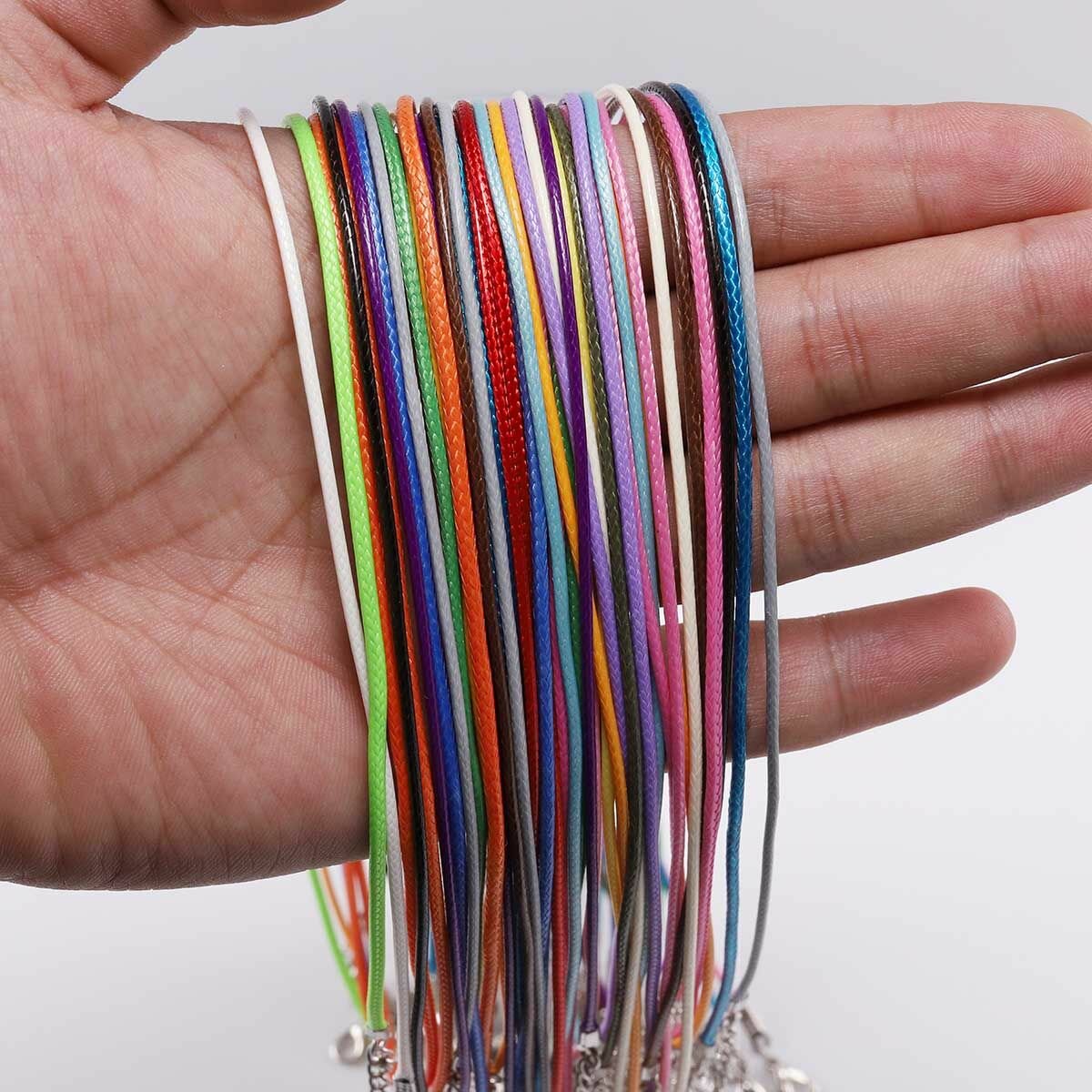 Линия воска для бижутерии каучуковый с застежкой, длина 45 см, диаметр 1.5 мм, 10 шт-Woopker