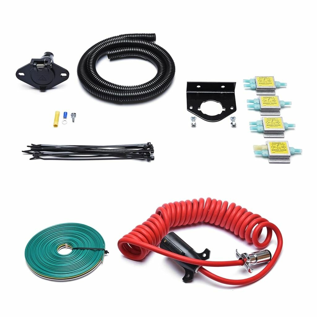 Комплект электропроводки для буксируемого транспортного средства 15267, жгут проводов питания на 6-7 контактов, электрическая розетка