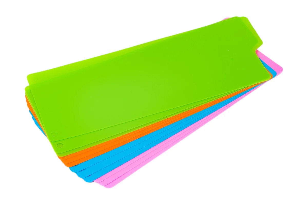 Attache Selection Разделители листов пластиковые полоски, 12 листов, 4 цвета, 12 шт