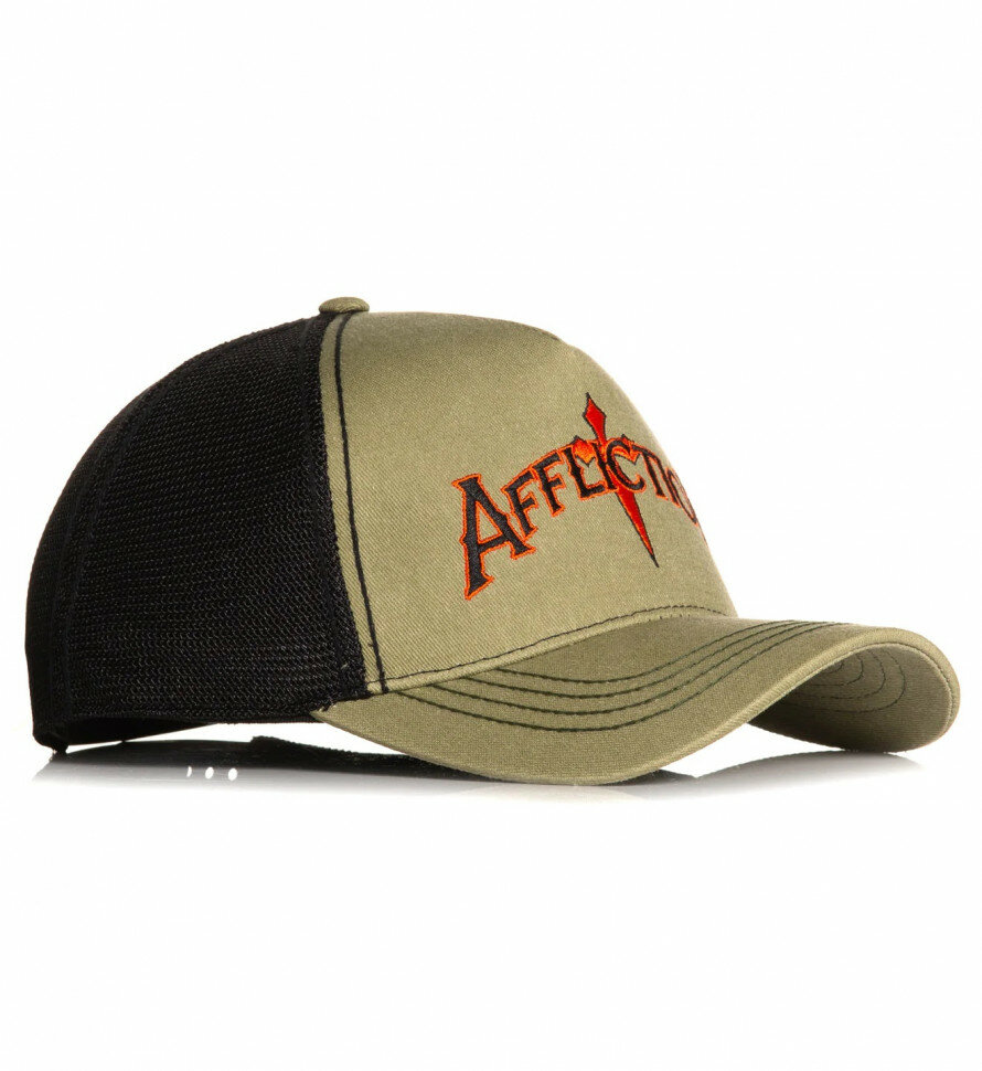 Бейсболка Affliction для взрослых и детей, размер OS, зеленый — фото 1