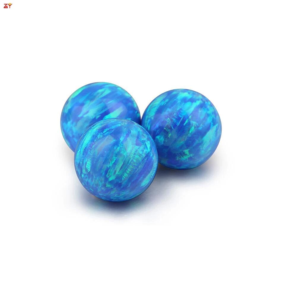 Синтетические опаловые бусины OP05 голубого цвета 2 мм и 8 мм 4mm--10 pieces, OP05--full hole