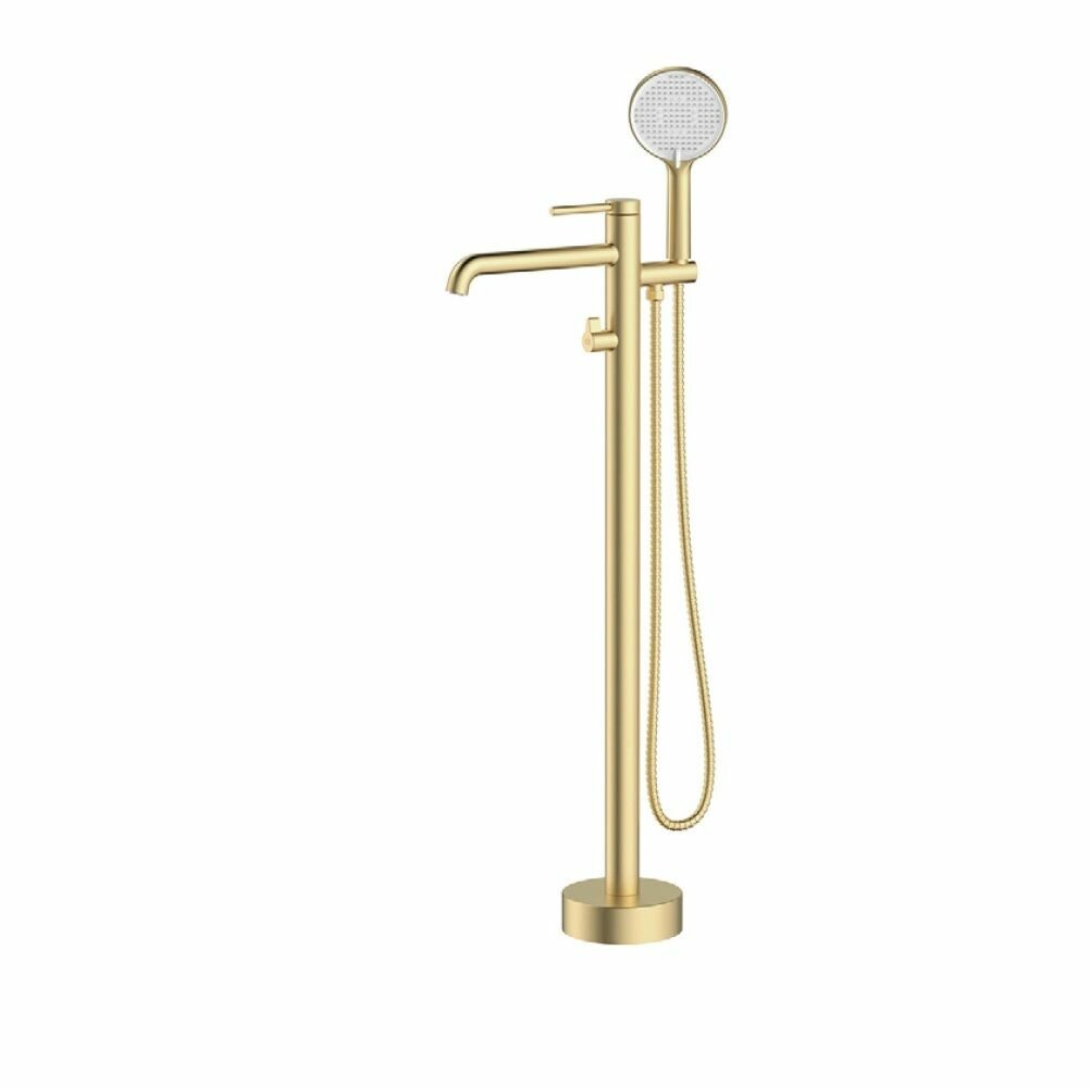 Напольный смеситель для ванны Gappo G3HA00AT6-EP3, сатин золотой