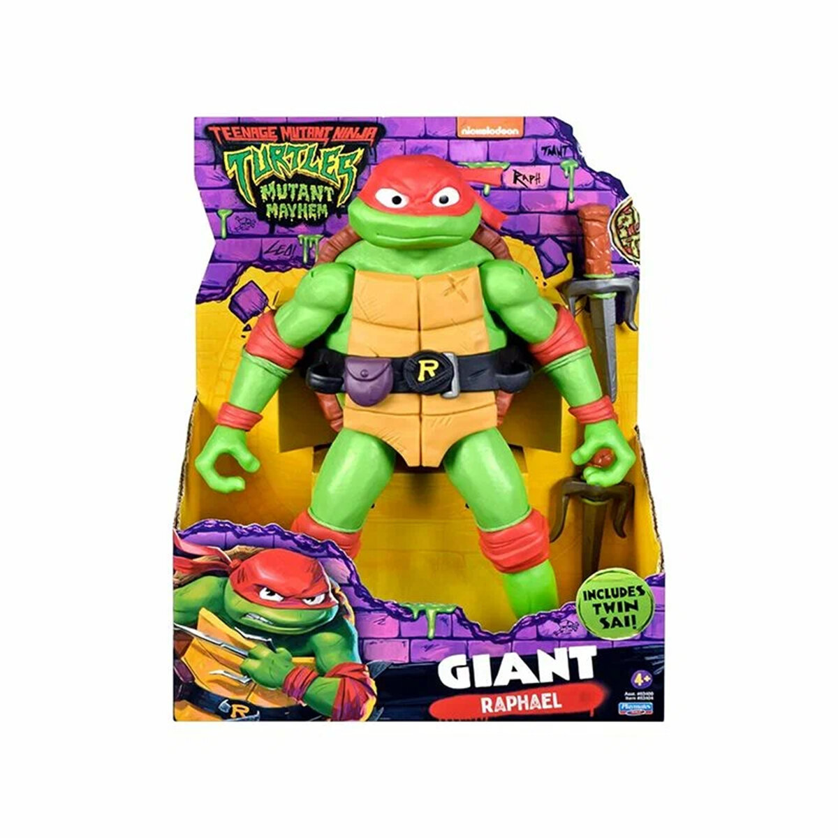 Playmates Toys Teenage Mutant Ninja Turtles Mutant Mayhem Raphael Giant / коллекционная фигурка, шарнирная