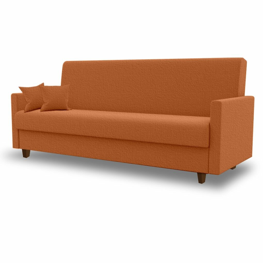 Прямой диван Книжка Сабина фокус- мебельная фабрика 209х81х94 см терракотовый