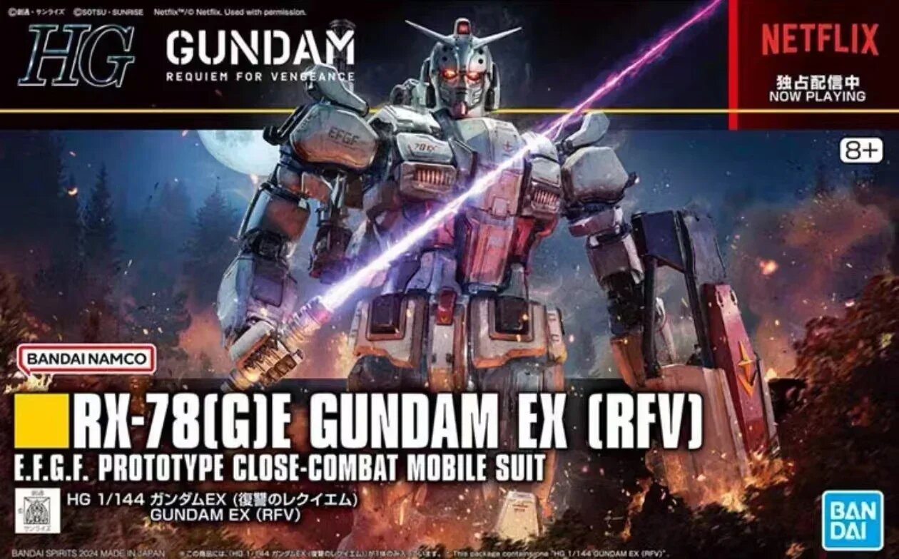 Bandai HG 1/144 RX-78 G E GUNDAM EX RFV Aninm фигурка GUNDAM EX