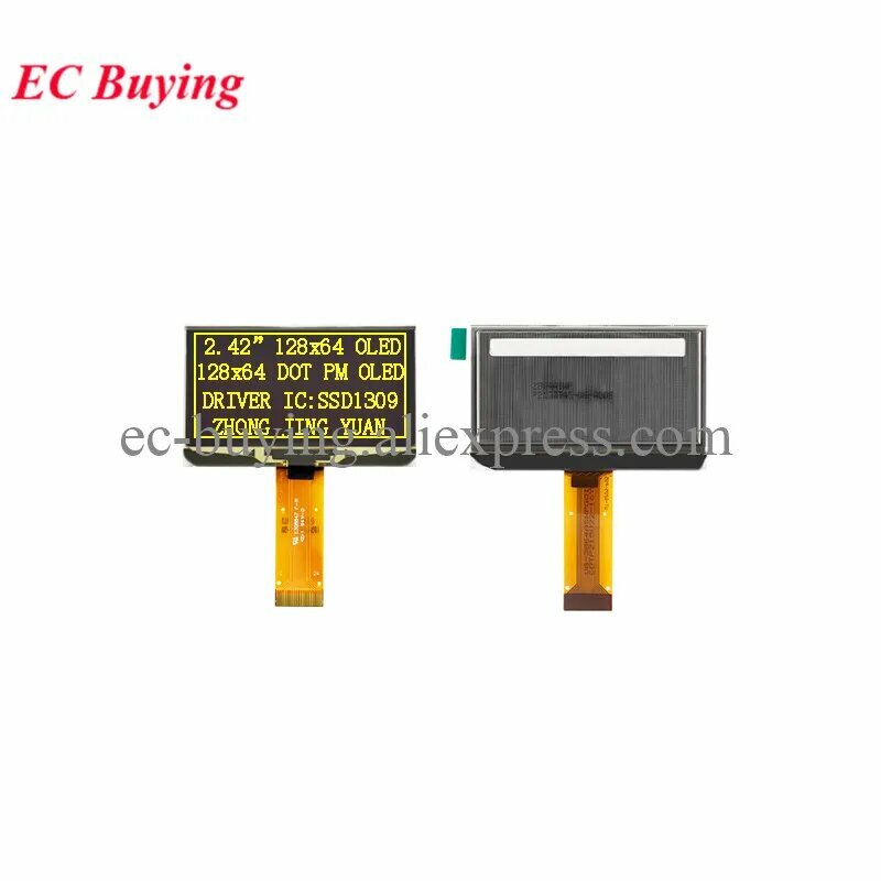 OLED дисплей 2.4" желтый 128x64