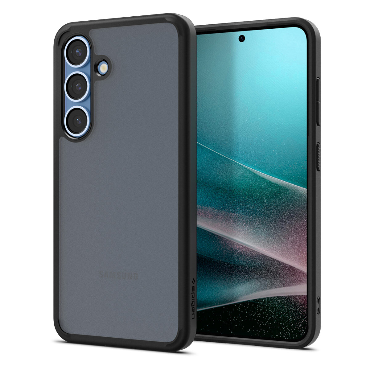 Чехол Spigen на Samsung Galaxy S25 (ACS09007) Ultra Hybrid / Спиген для Галакси С25 накладка, противоударный, с защитой камеры, черный