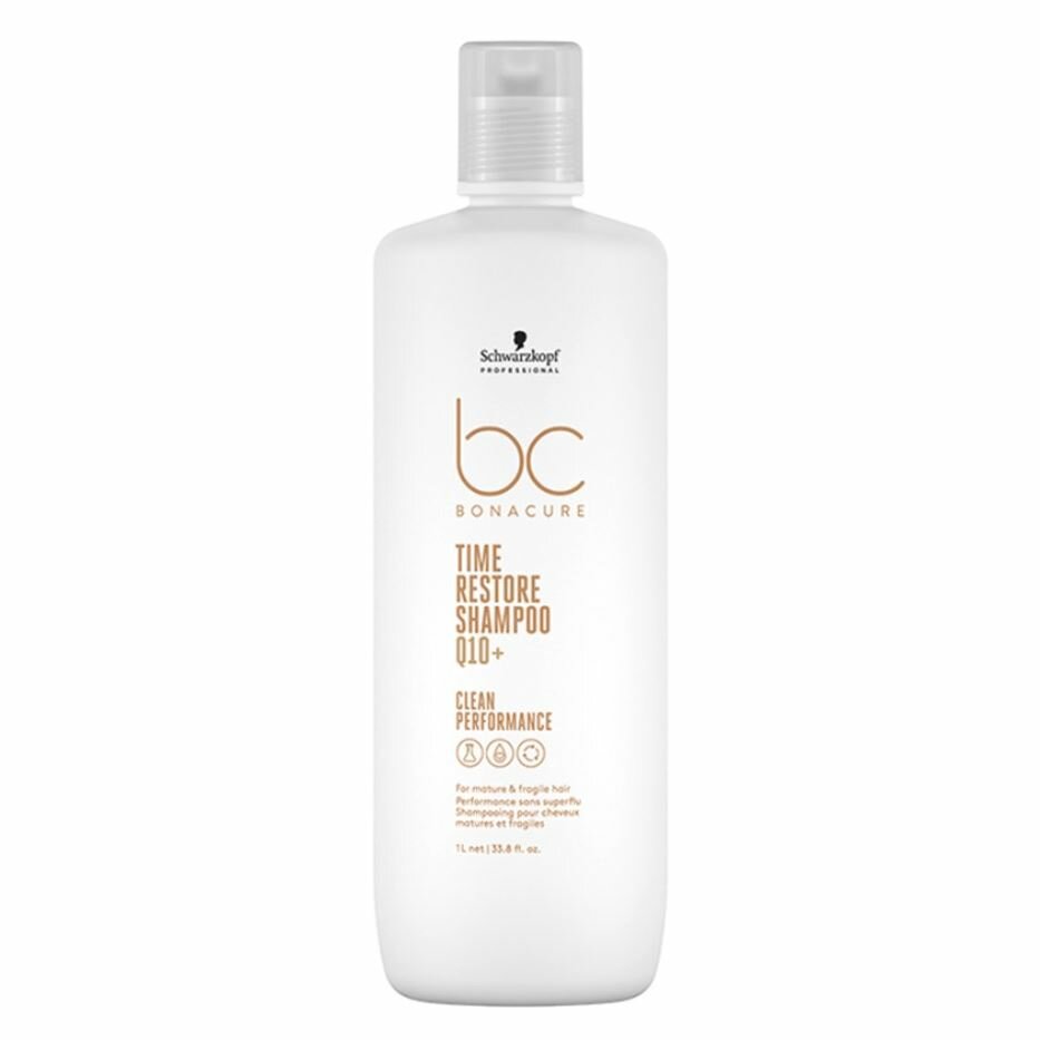 Шампунь Schwarzkopf Professional Time Restore Q10+ мицеллярный для зрелых волос, 1000 мл