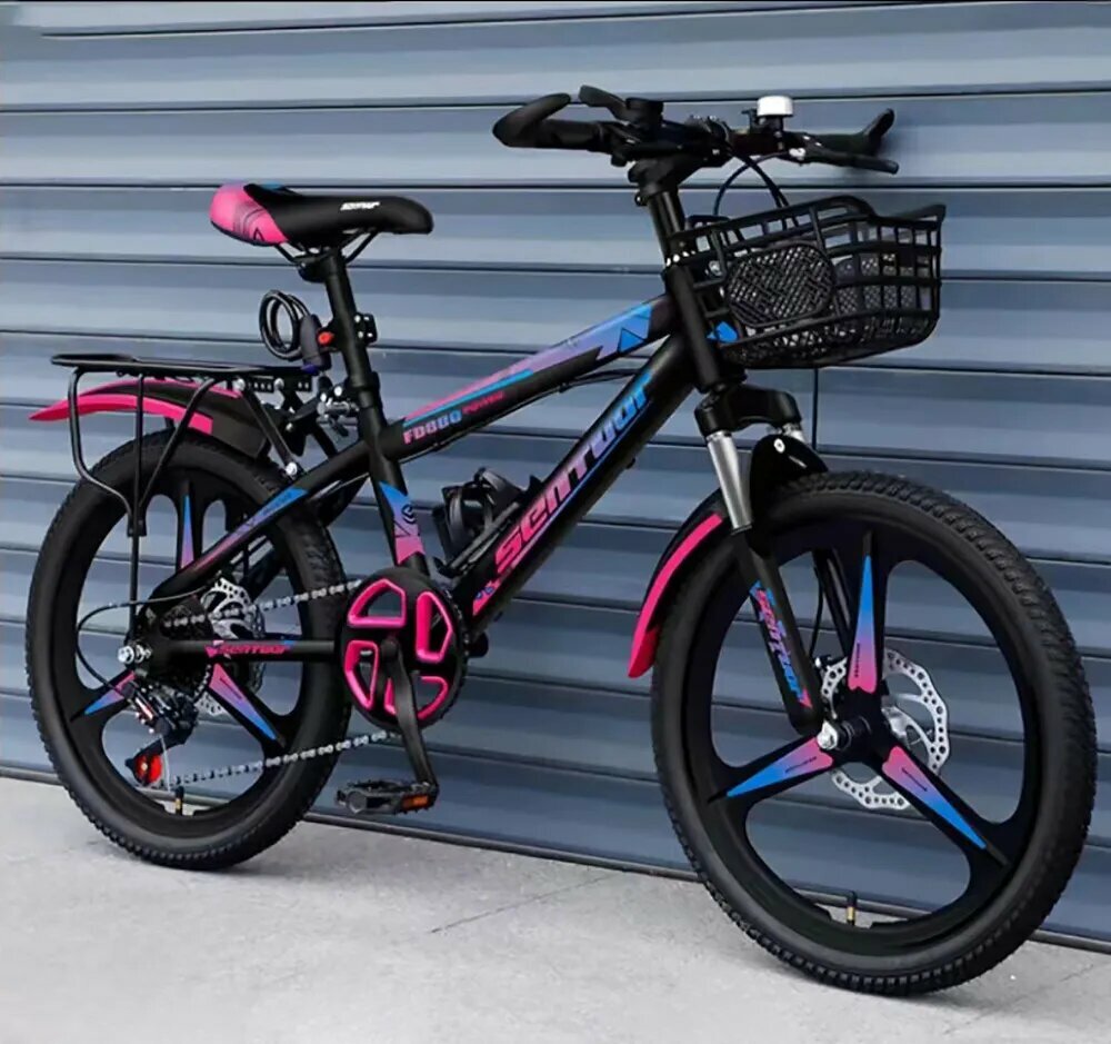 Новый детский горный велосипед с регулируемой скоростью Красный 20 дюймов подходит для мальчиков и девочек