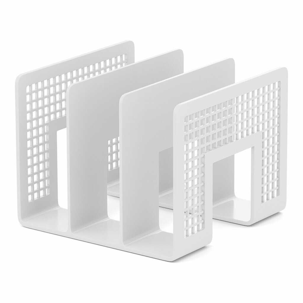 Лоток вертикальный пластик А4 210мм 3отд. белый сортировочный Classic ERICH KRAUSE 55572