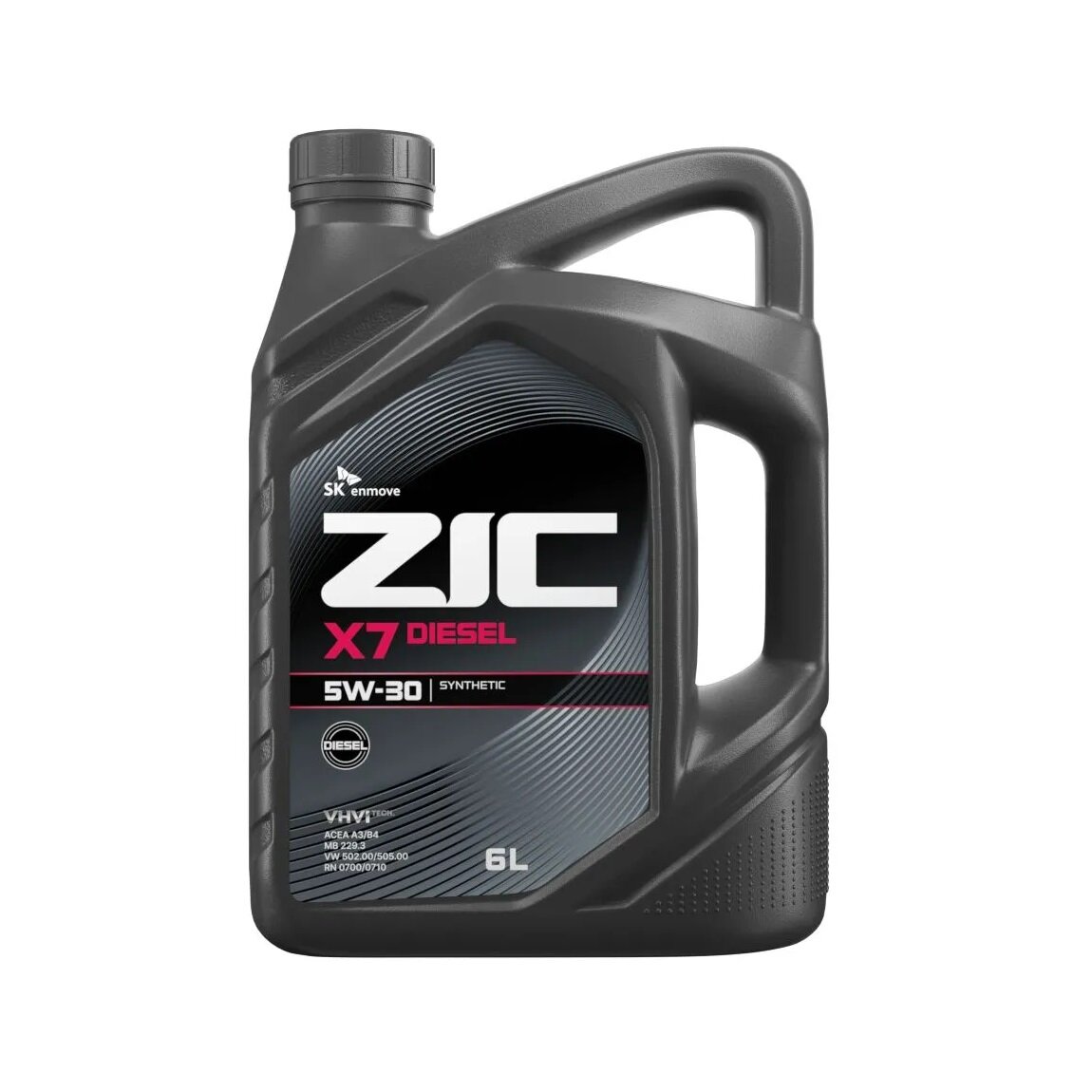 Моторное масло синтетическое ZIC X7 DIESEL 5W-30, 6 литров канистра