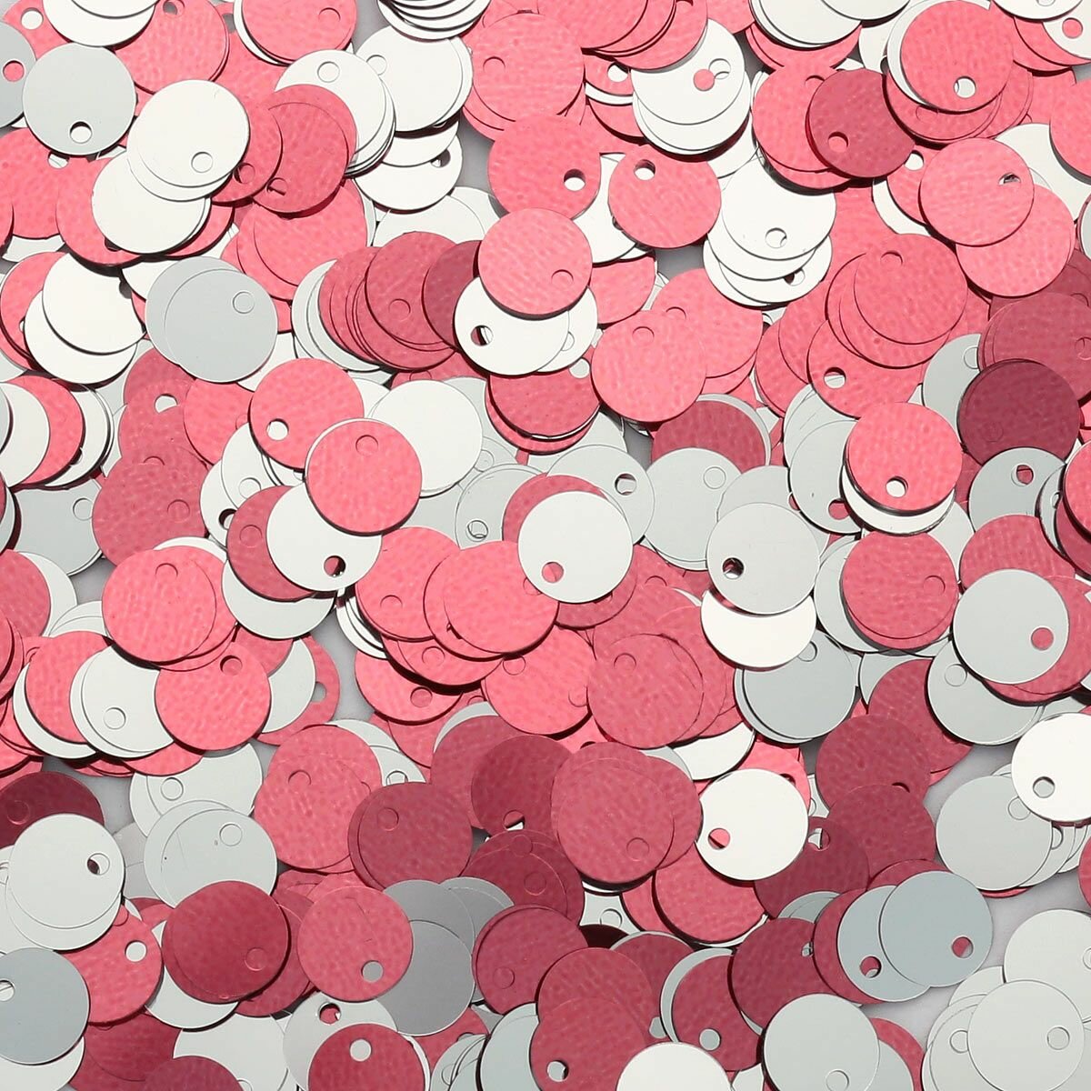 Пайетки Astra&Craft Двусторонние, 6 мм, цвет 2417, серебристо-коралловые, 10х10 г