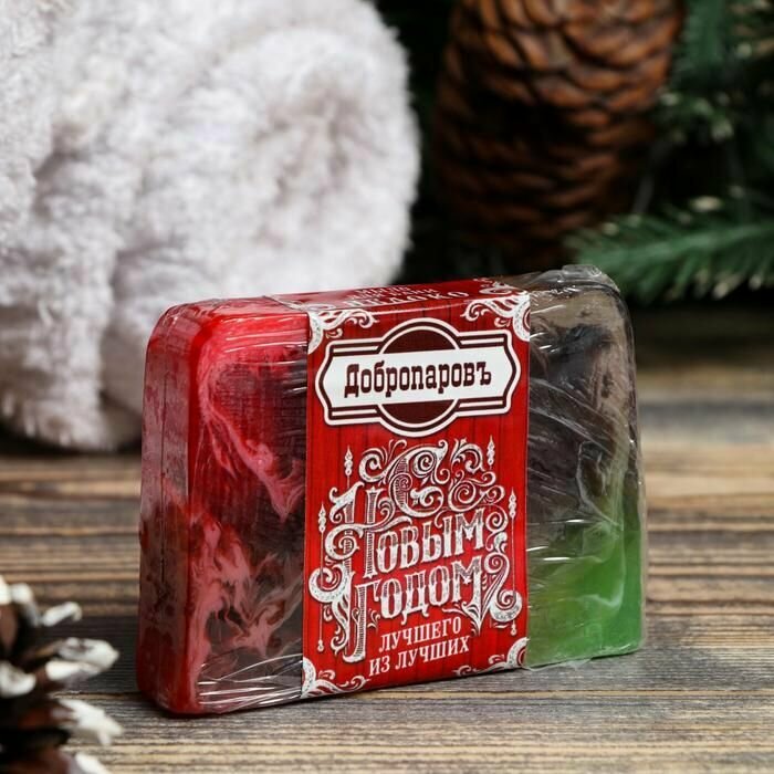 Мыло Добропаровъ для бани С Новым годом яблоко, 100 г