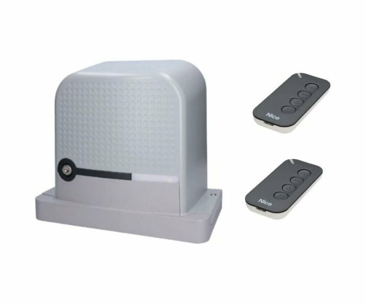 Комплект привода Nice RBS400BDKLT для откатных ворот весом до 400кг со встроенным инвертором, фотодатчики, лампа, пульты 2шт