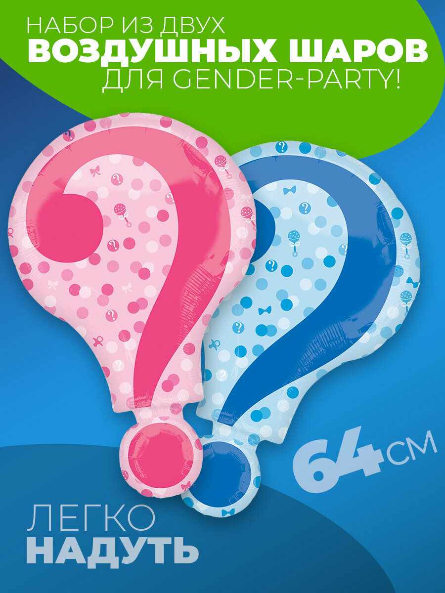 Шары для фотозоны гендер пати фольгированные мальчик девочка