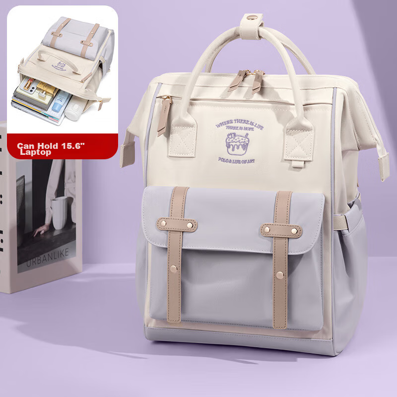 Рюкзак POLO, Backpack for Women Large Capacity Retro Style IPad Bag Handb, большая вместимость, городской, для женщин