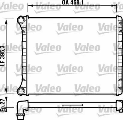 Радиатор охлаждения двигателя AUDI A2 (8Z0), VALEO 732785