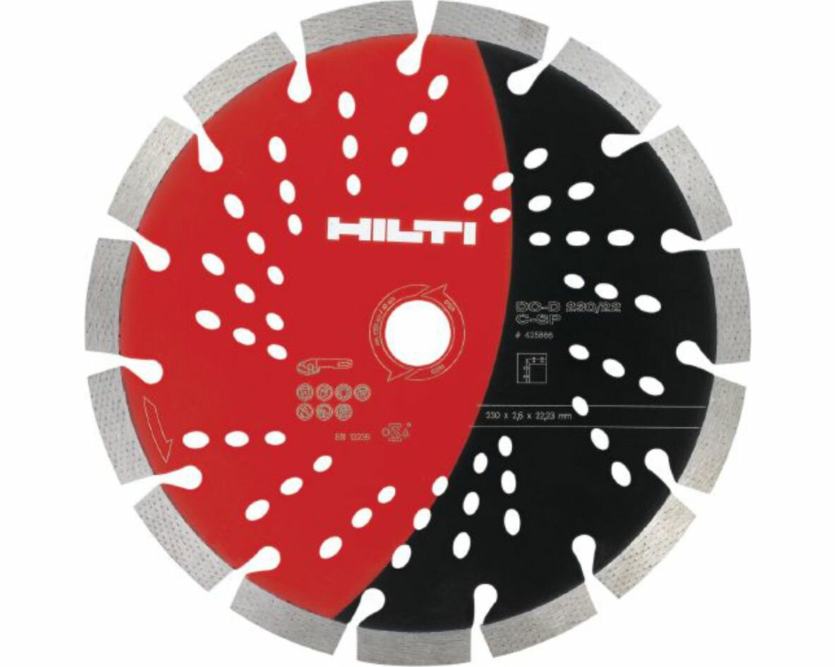 Диск алмазный сегментный по железобетону 230х22.23 мм HILTI