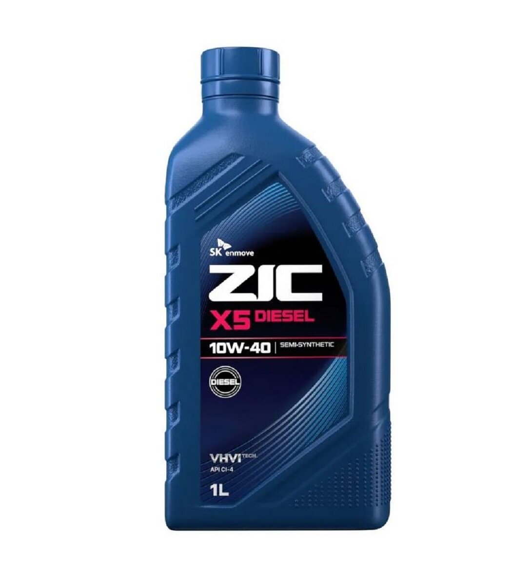Моторное масло полусинтетическое ZIC X5 DIESEL SAE 10W-40, канистра 1 литр