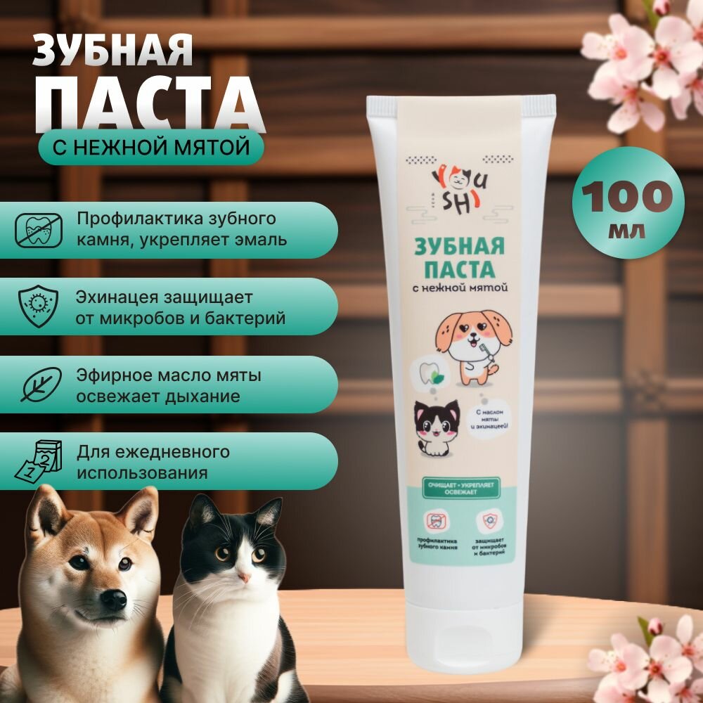 Youshi Зубная паста для кошек и собак, 100 гр.