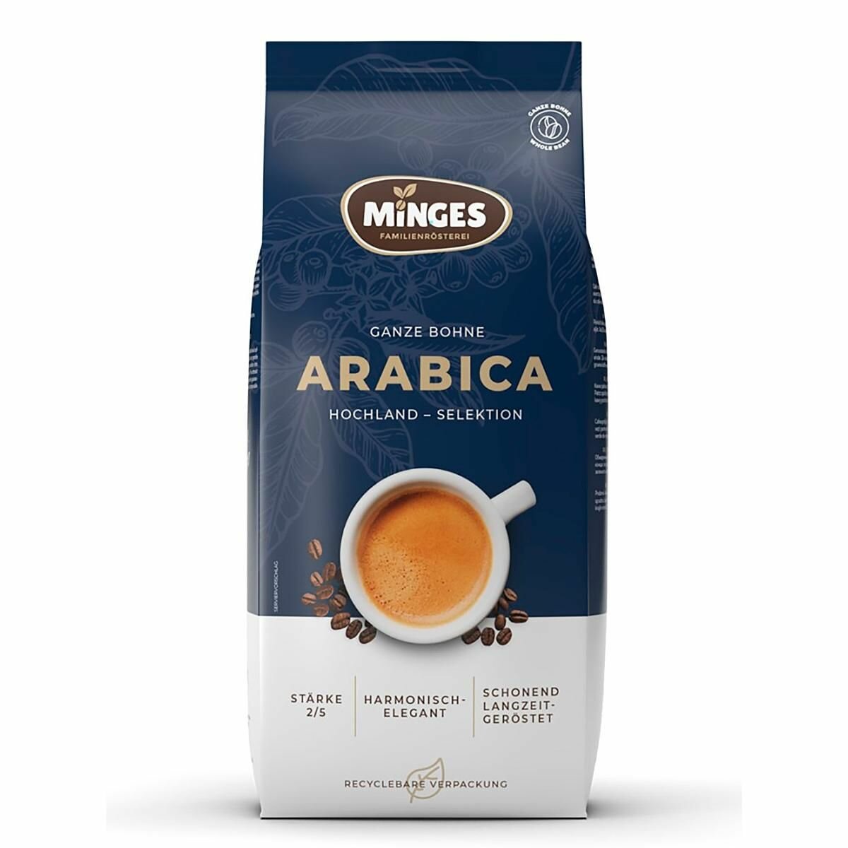 Кофе в зернах Minges Arabica, 2 кг (2 шт.)