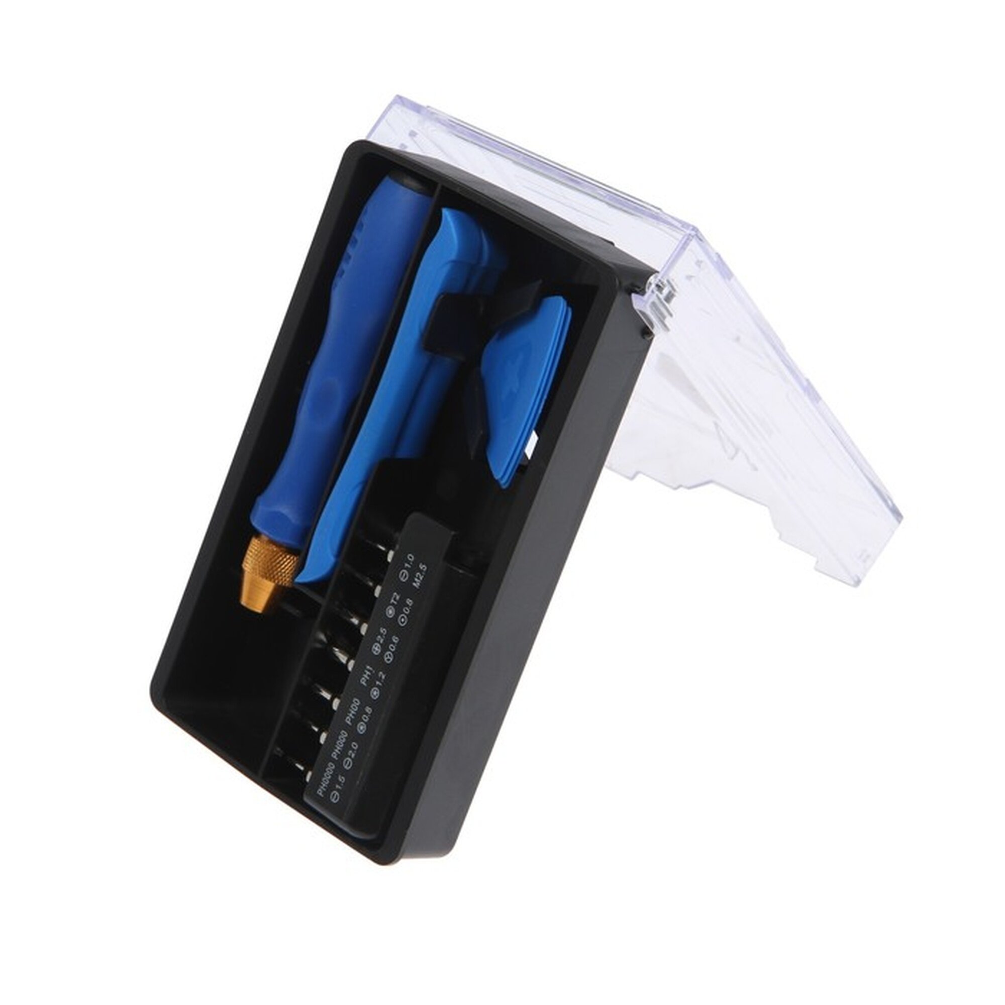 Набор для точных работ Тундра, 20 предметов, хром-ванадиевая сталь, синий/черный