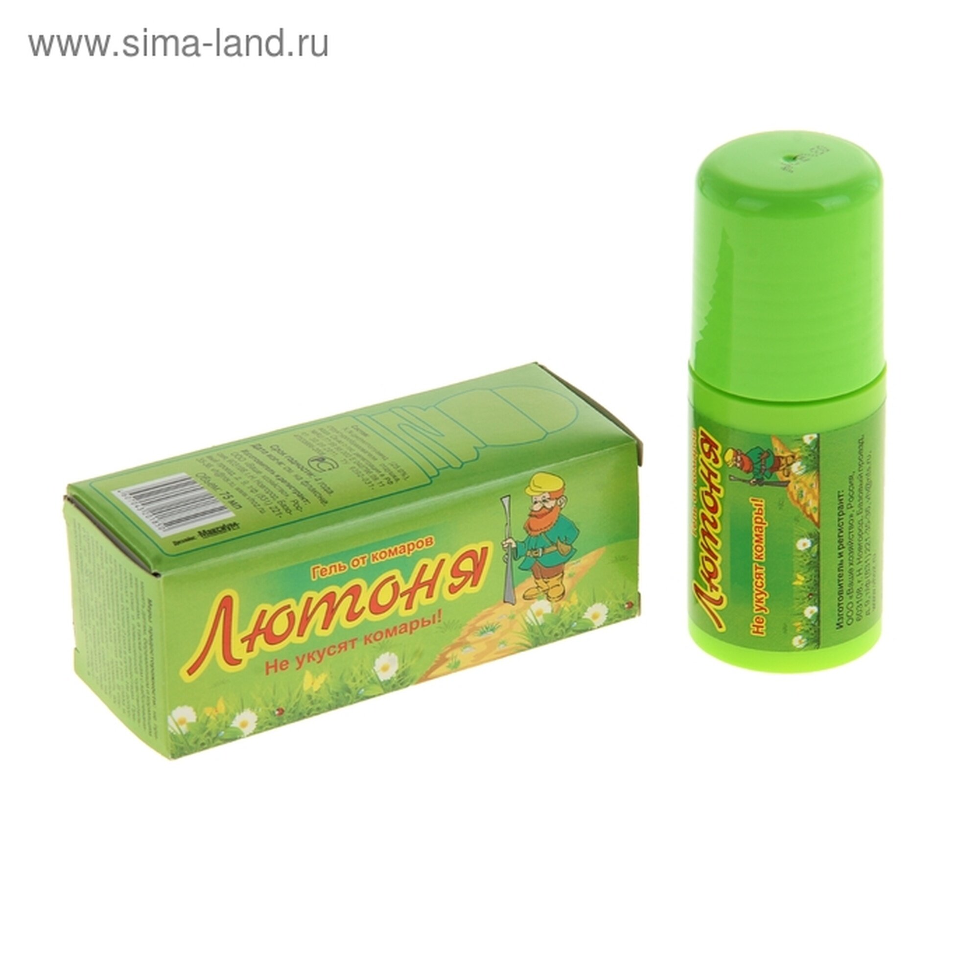 Гель-роллер Ваше хозяйство "Лютоня" от комаров, 75мл, бесцветный