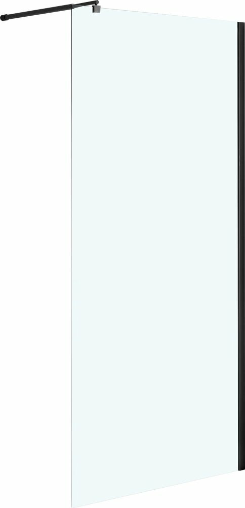 Душевая перегородка Niagara Nova NG-683-10 BLACK 100x195 профиль черный, стекло прозрачное