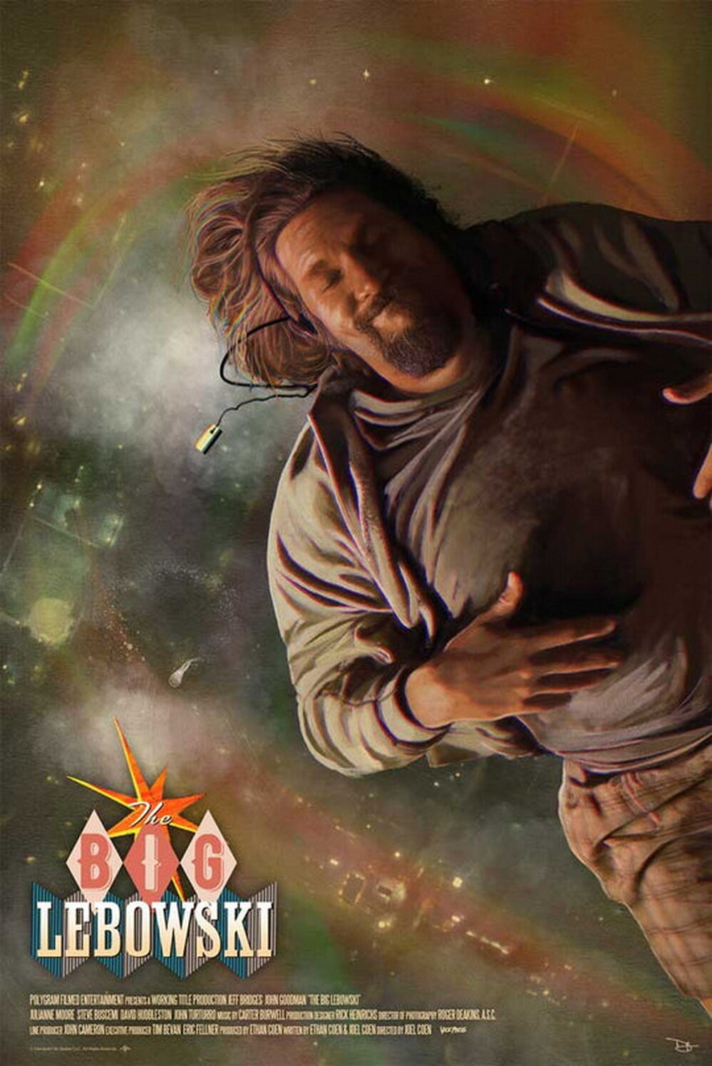 Плакат, постер **Большой Лебовски, The Big Lebowski, 1998** на бумаге, размер 21х30см