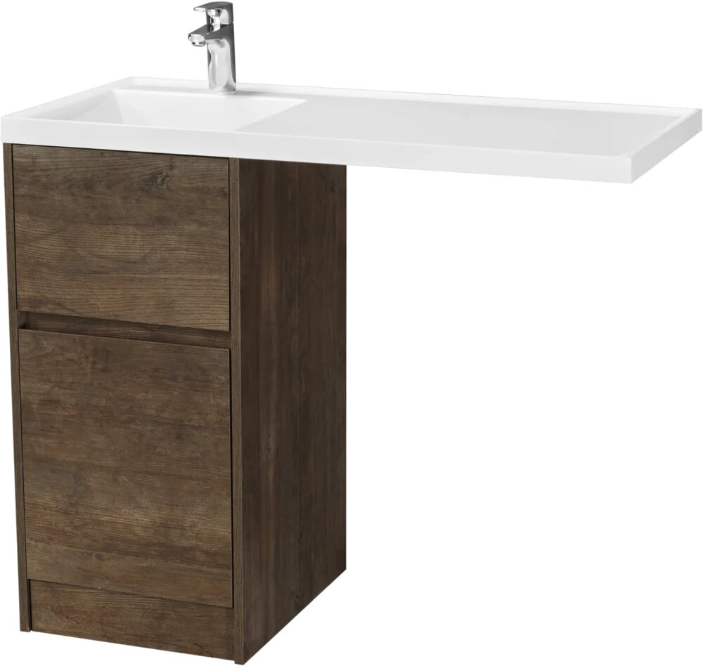 Тумба под раковину без столешницы AQUATON Лондри 40 дуб кантри, фасад дуб кантри
