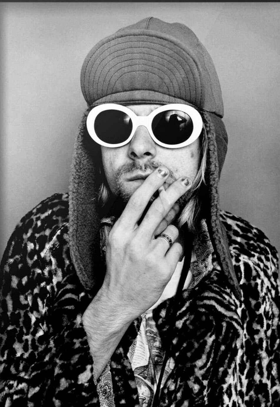 Плакат, постер Курт Кобейн, Нирвана на холсте, размер 21х30см