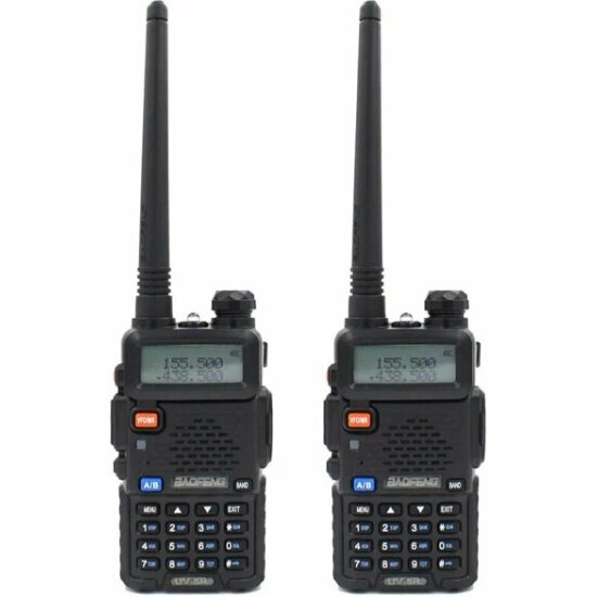 Комплект из двух радиостанций Baofeng UV-5R L/M (1800 mah) двусторонней связи
