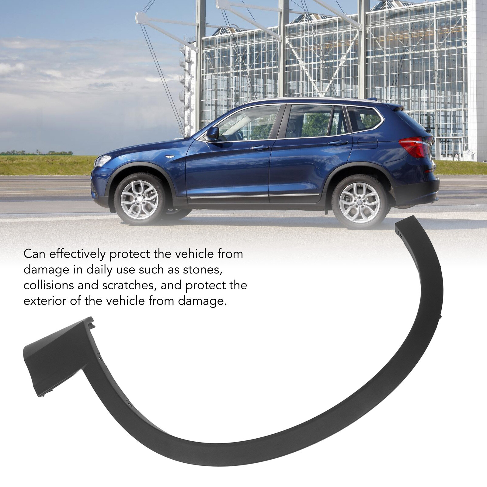 Накладка на молдинг колесной арки, защитная, прочная, устойчивая к погодным условиям, накладка на колесную арку для X3 X4, передняя левая (51777210081, BM1290108)