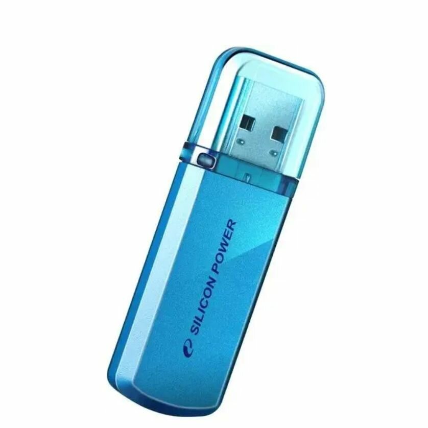 Память USB Flash 64 ГБ SILICON POWER Helios 101 (SP064GBUF2101V1B) - USB 2.0, USB Type-A, вид закрывания - Колпачок, Пластик