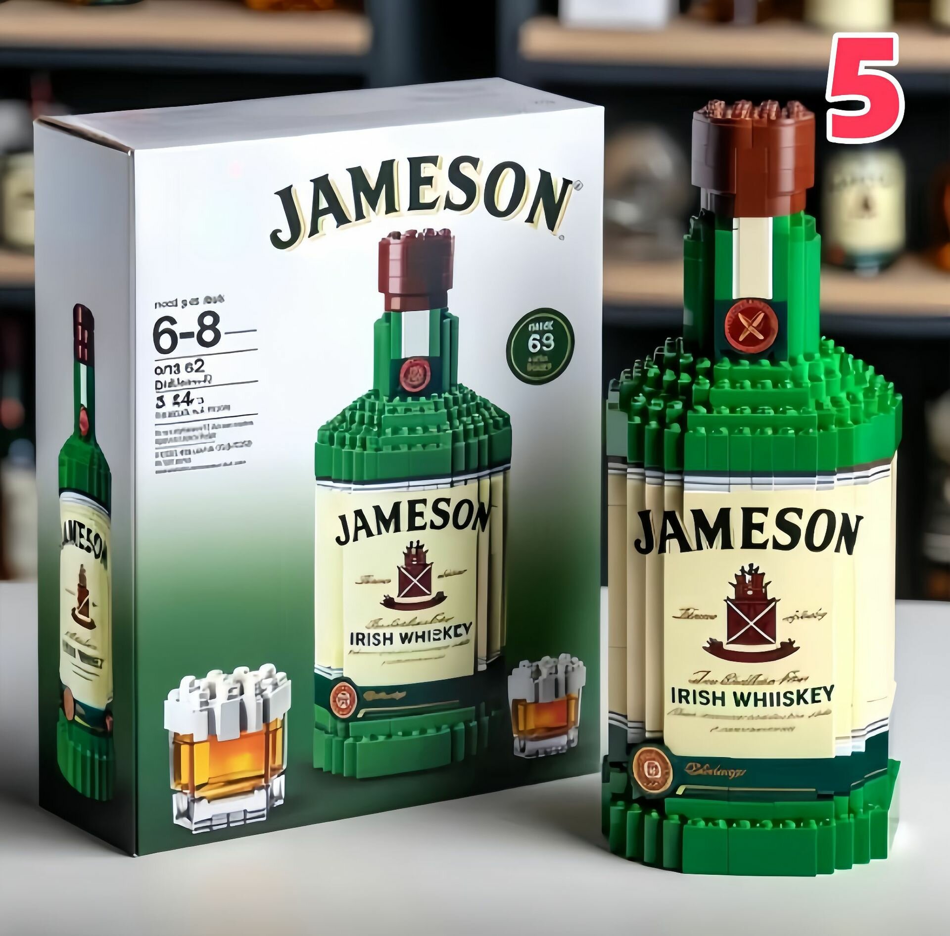 Строительные блоки, бутылки для виски, бутылки для иностранного вина, украшения, креативные бутылки для вина, игрушки, подарки, образовательные подарки, хороший выбор для индивидуальной настройки.