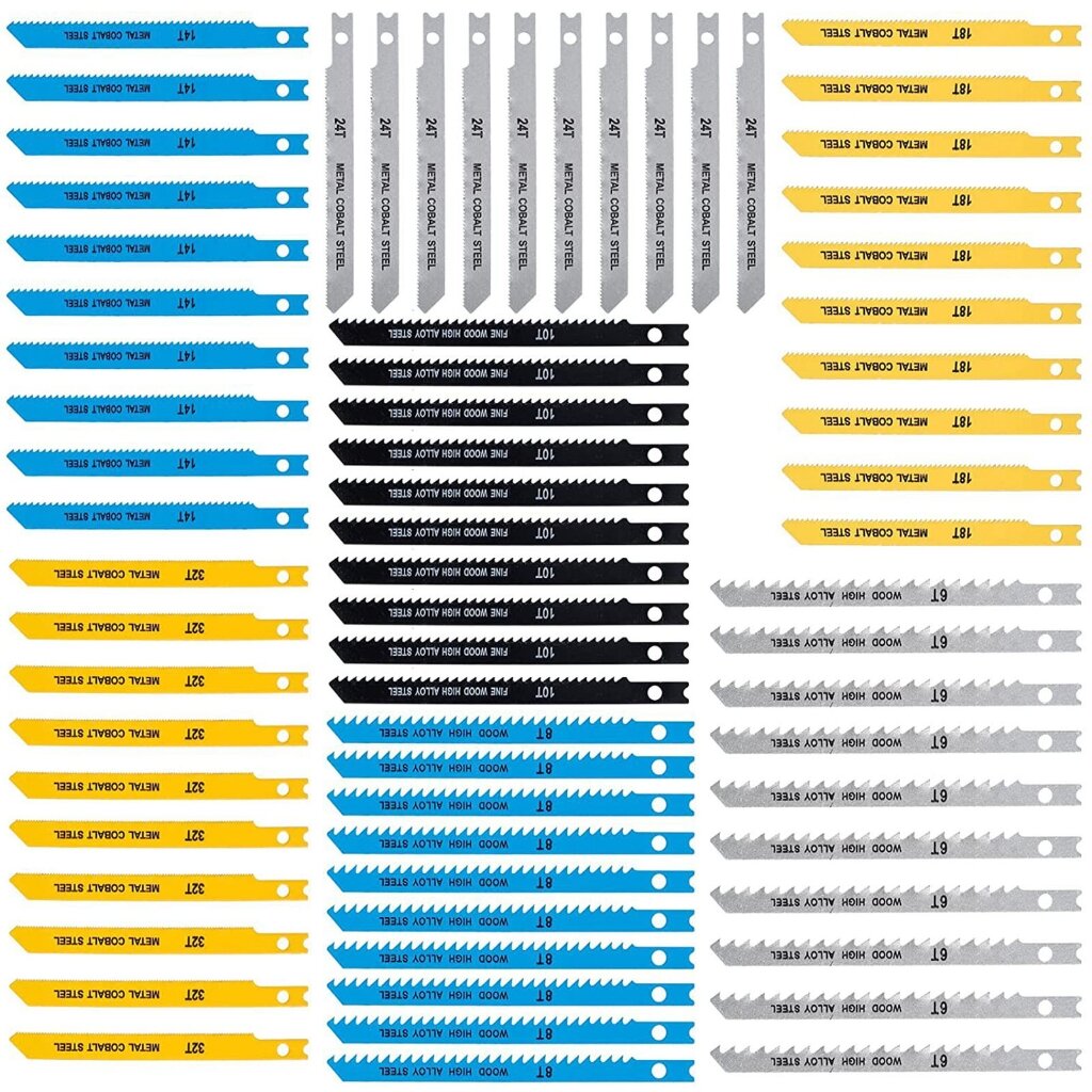 Набор из 70 лезвий для лобзиков с хвостовиком UShank для резки дерева, пластика, металла, набор лезвий с хвостовиком UShank JigSa