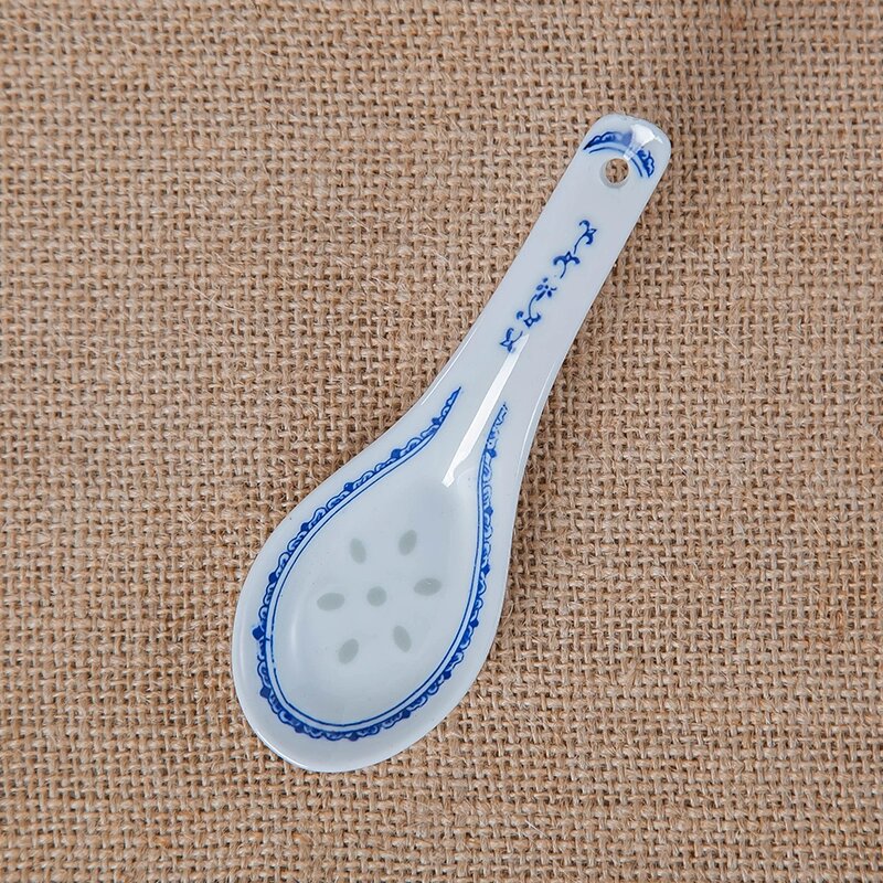 10 упаковок ложек, керамических ложек, маленьких ложек, керамической посуды Цзиндэчжэнь, сине-белые изысканные бытовые