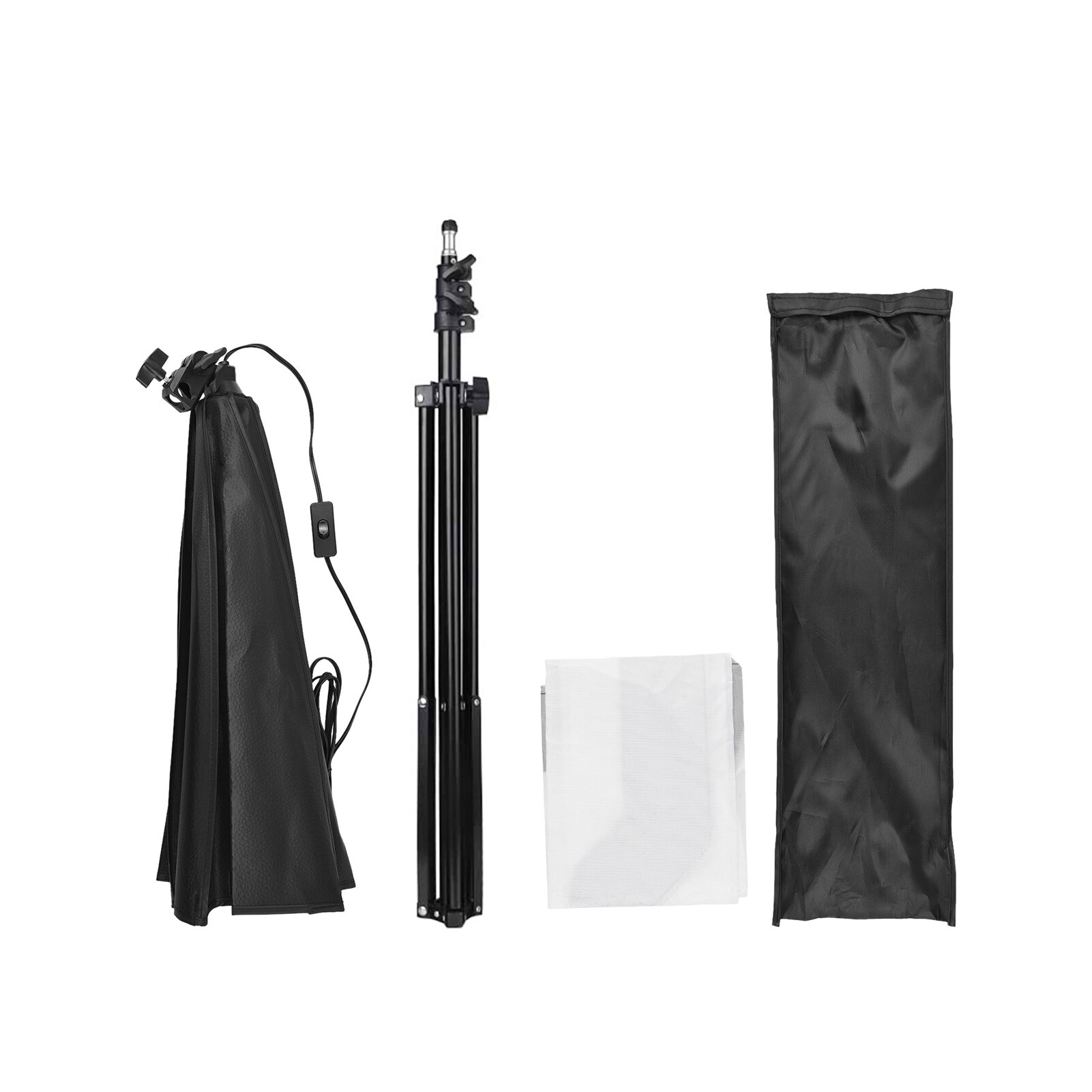 Комплект Andoer Studio Photography Softbox Kit с восьмиугольным софтбоксом 70 см/28 дюймов (1 шт.) и металлическим штативом 2,1 м для прямой трансляции портретной, предметной и видеосъемки.