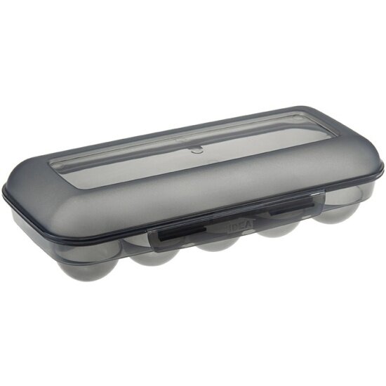 Контейнер Idea для яиц (на 10 шт.) М 1209 черный прозрачный