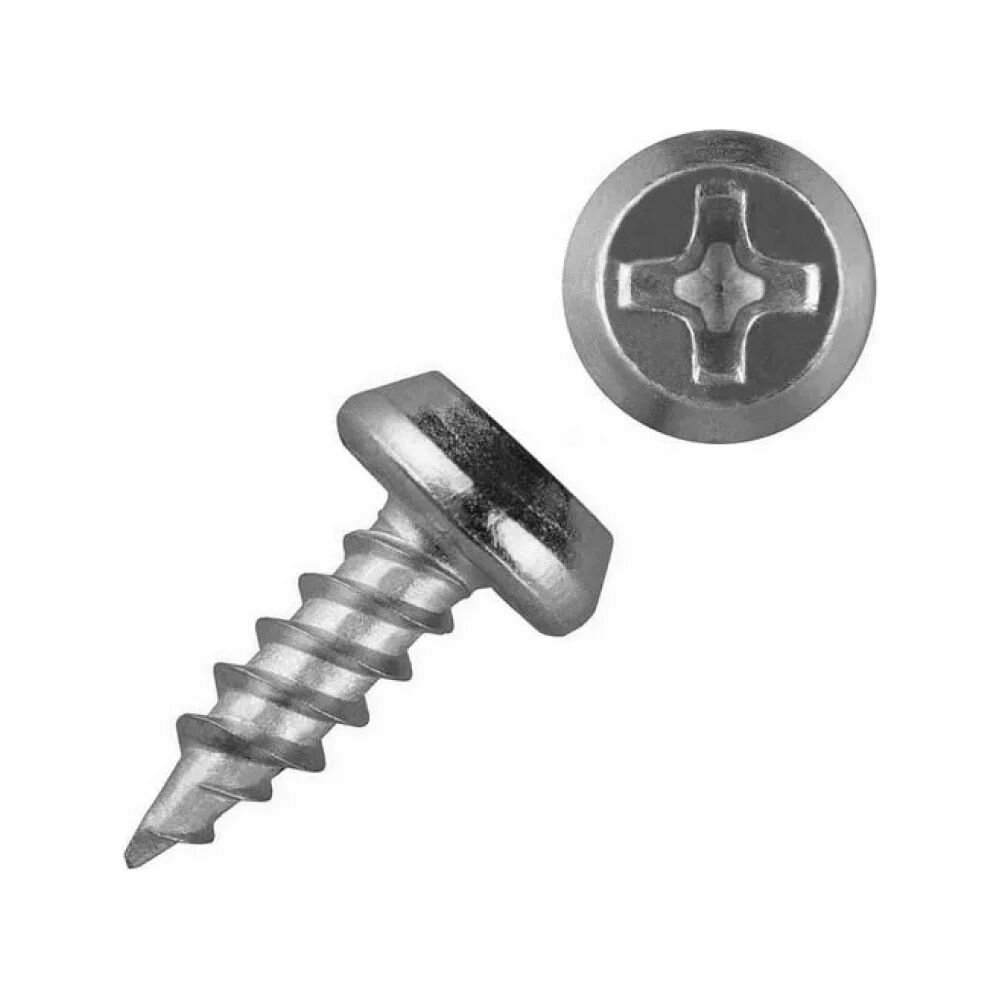 Саморез крепежная техника клоп, белый, острый, 3,5x11, 100 шт. 10210