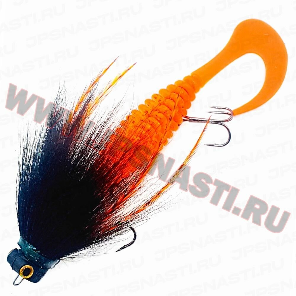 Бактейл оснащенный Boroda Baits Bearded Mouse Mini, #328 - Orange Mood / Приманки для ловли щуки и судака