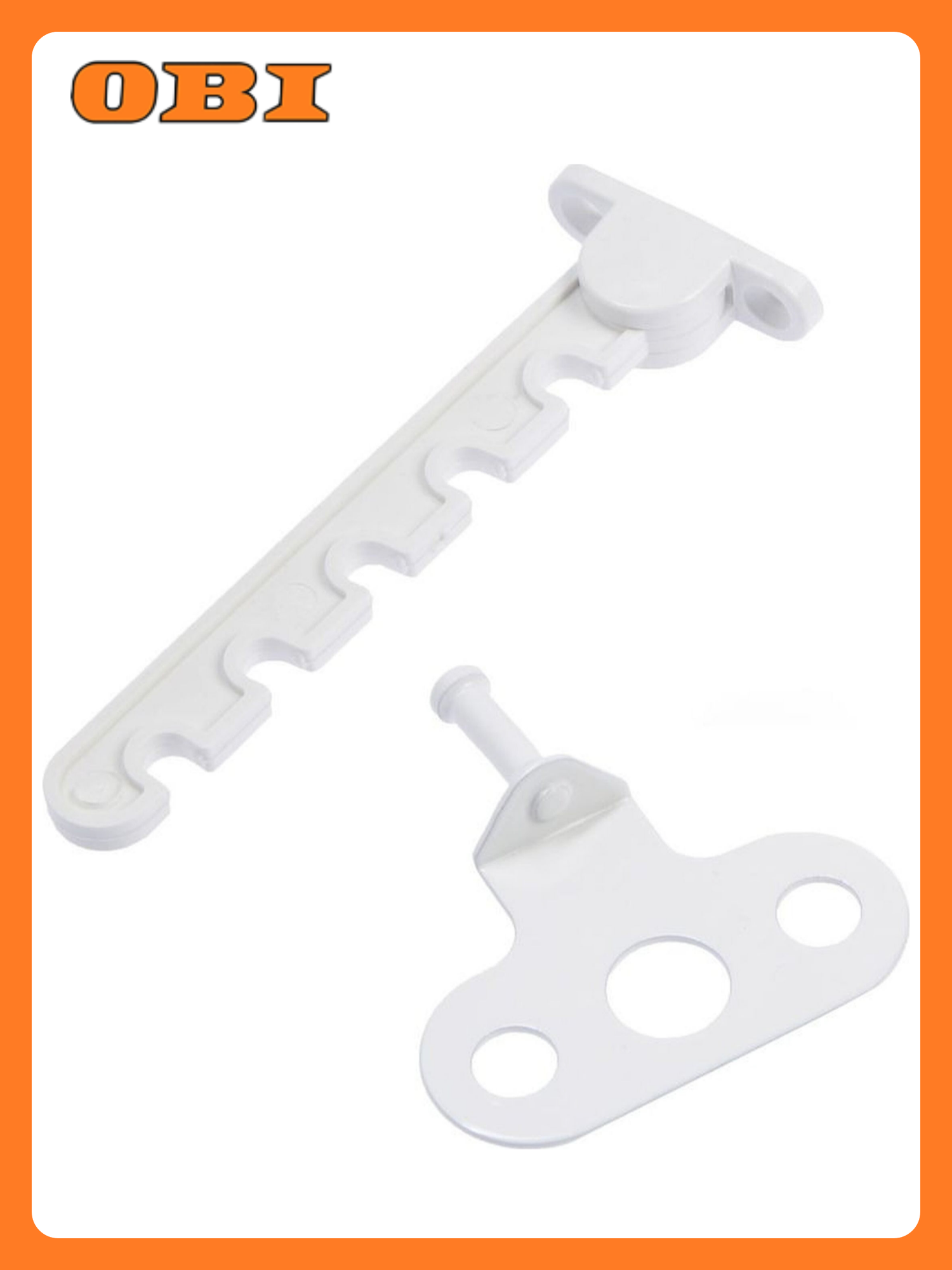 Ограничитель Tech-KREP для открывания окон металл пластик белый