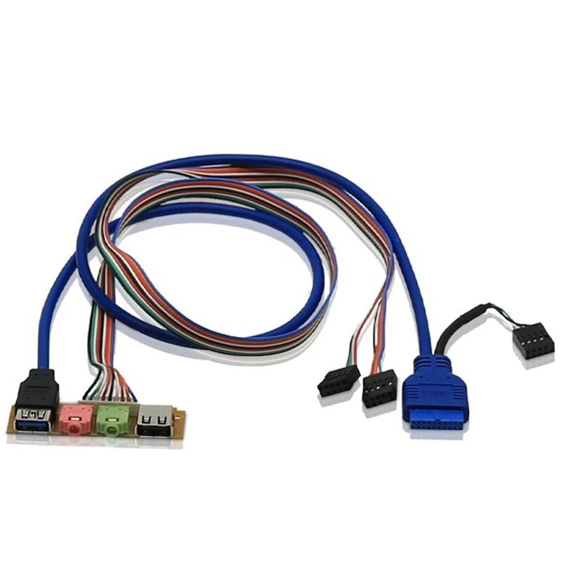 SanCableCord передняя панель USB 3.0 + 2.0 синего цвета