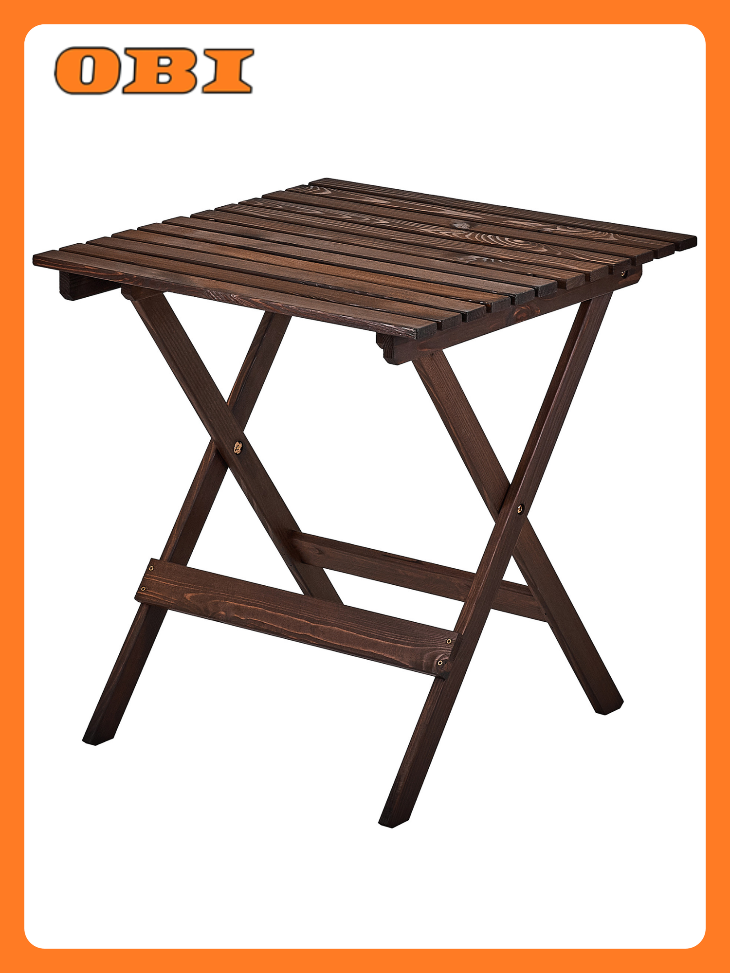 Стол садовый складной "Вильма Палисандр", квадратный, складной, деревянный, коричневый