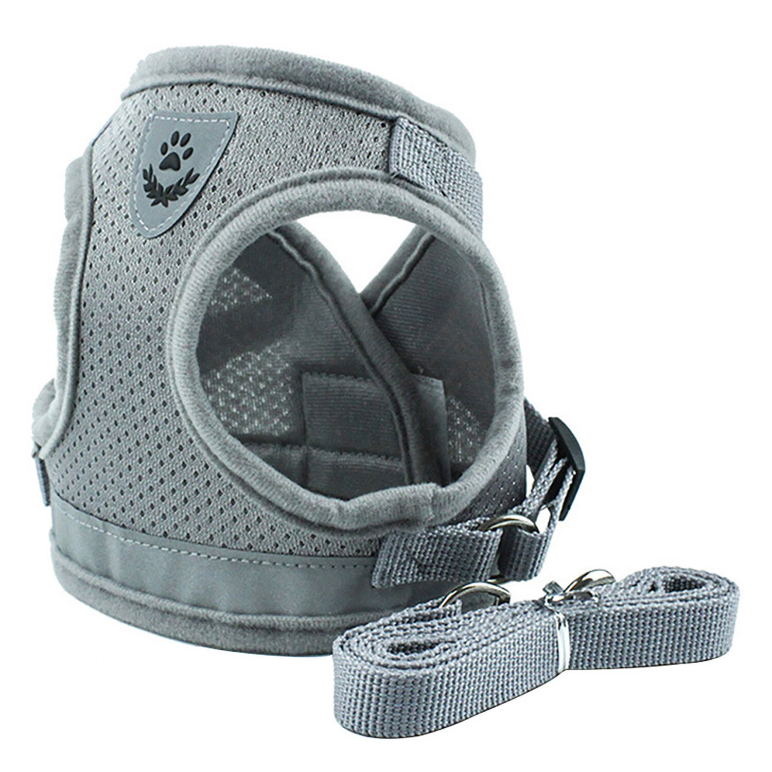 Шлейка для собак без натяжения, шлейка для питомцев, воздушная шлейка для собак с шаговым входом, мягкая сетчатая шлейка для кошек, жилетная шлейка с шаговым входом, регулируемый уличный жилет для питомцев, светоотражающая шлейка для котят, щенков,