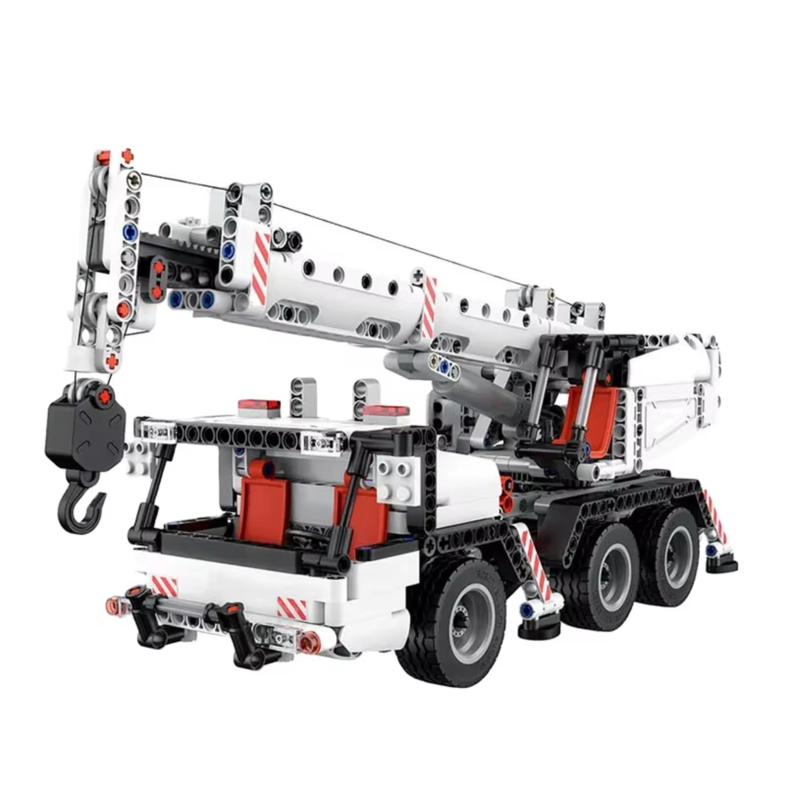 Модель строительного блока с мелкими частицами ONEBOT строительный кран, миниатюрный робот-кране строительной техники, образовательная самодельная игрушка автомобиль грузовик с 360° вращением и управлением рулем, более 720 строительных блоков, материалы